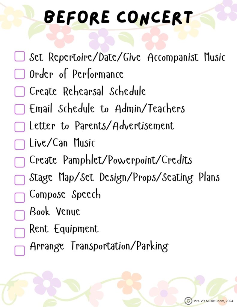 Easy Ways to Prep for a Spring Concert - Mrs. V’s Music Room